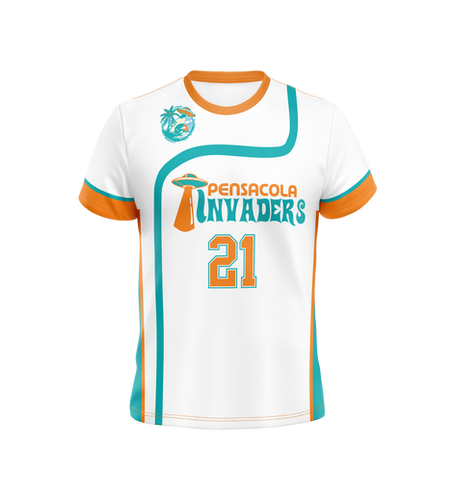 Invaders White Full Sub Jersey | StadiumSportsAppare