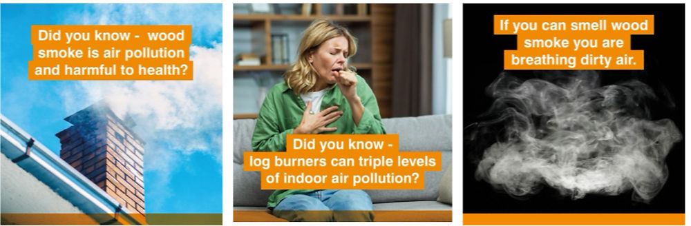 Air pollution from wood burning