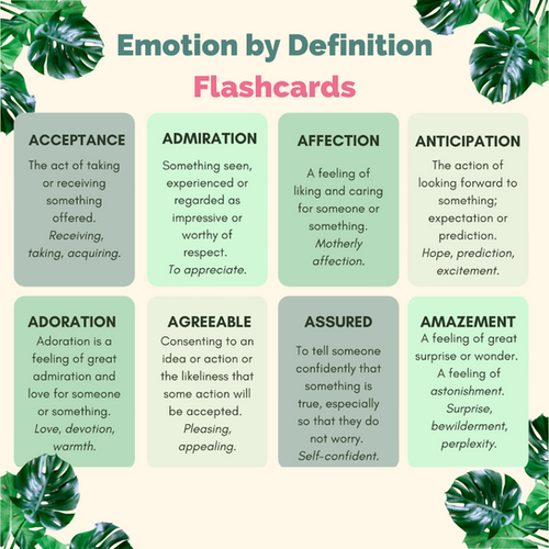 Feelings and Emotions Vocabulary Word List | Real Stuff Matters
