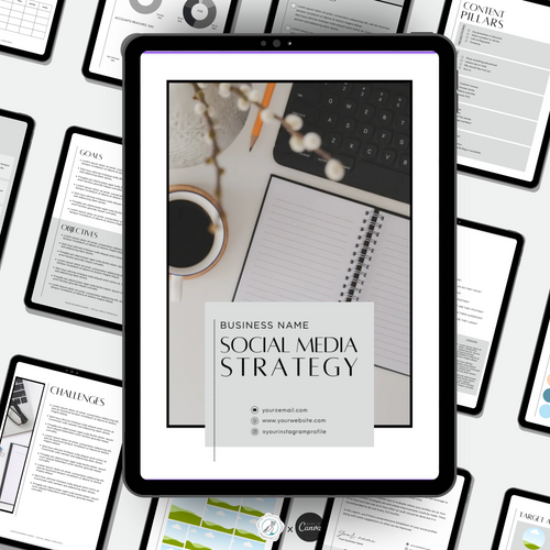 Social Media Strategy Template Digital Download | CreativelyJane