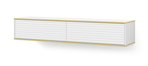 SUBI TV cabinet, 180 cm, hanging, matt white | homlando