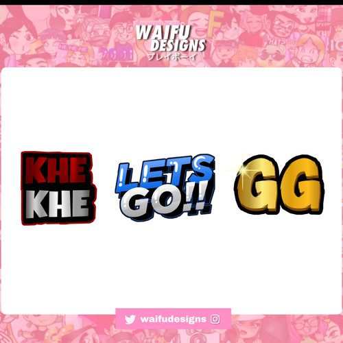 EMOTES DE LETRAS | Waifu Designs