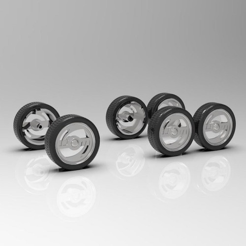 1:25 “Insanity” mini truck wheels with tires | 3DScaleParts