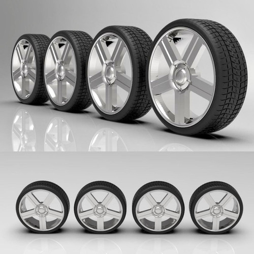 1:24 20” Texas Edition Silverado wheels and tires | 3DScaleParts