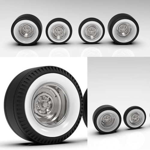 1:25 Chrome Steel wheels on Pie Crust Cheater slicks. These are now ...