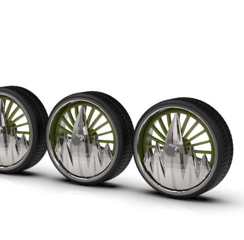 1:10 28” The Middle Spinner Wheels on Rubber Low Profile Tires ...