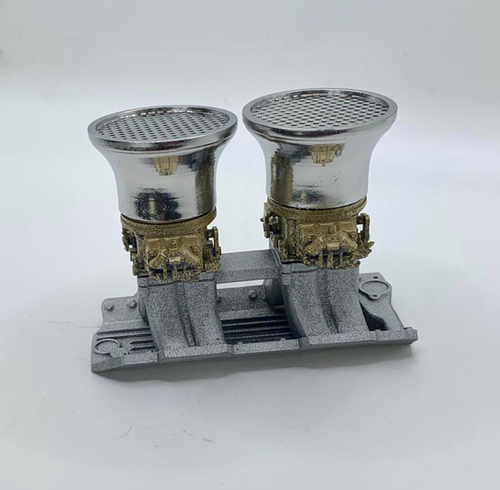 1:18 Dual Quad with Chrome Velocity Stack (dual quad carburators come ...