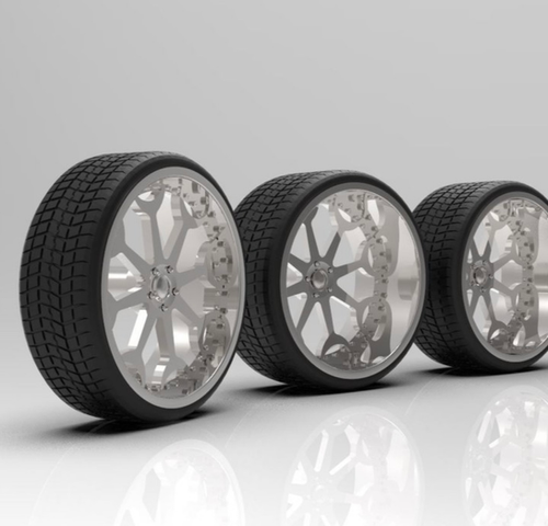1:25 26" Narrow and Deep "Sheer" wheel and tire set | 3DScaleParts