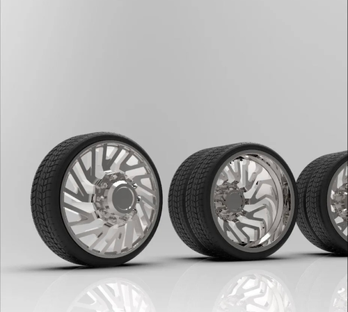 1:64 26” Meterorite Dually Truck Wheels on Low Profile Tire Setup ...
