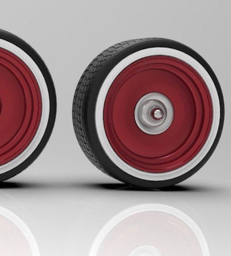 1:25 24” Smoothies with Bullet Caps with White wall Tires | 3DScaleParts