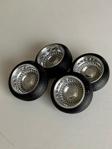 1:64 Deep Dish True Rays on Stretched Tires | 3DScaleParts