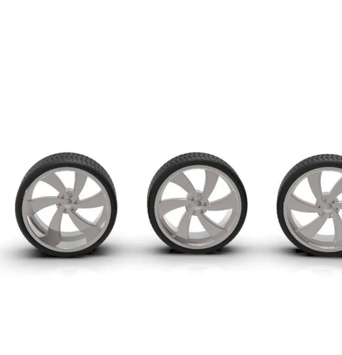 1:10 26” Flow Six Deep And Shallow Wheels On Low Pro tires. 3D Printed ...