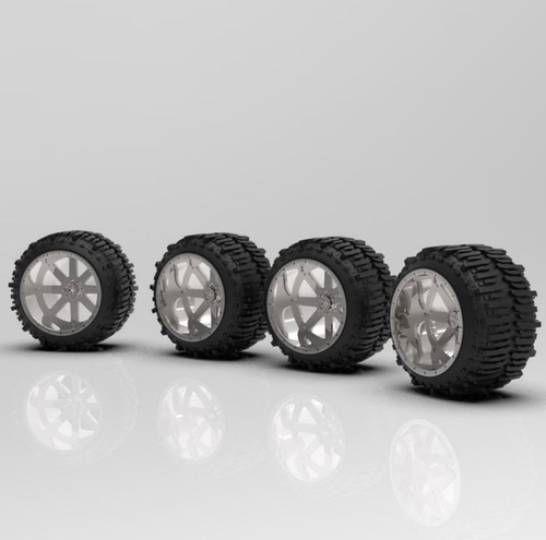 1:64 26” Hyper on Wide Boggers | 3DScaleParts