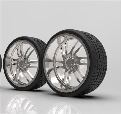 1:25 22" Genesis wheel set. 9" fronts and 10" rears | 3DScaleParts