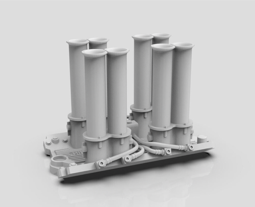 1:10 SSD hilborn intake with stacks | 3DScaleParts