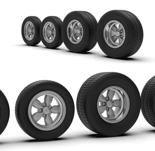 1:25 “ Two Lane Blacktop ” Daisy Wheels with chrome hoops | 3DScaleParts