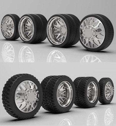 1:25 26” Nitro Dually wheel and tire setup | 3DScaleParts