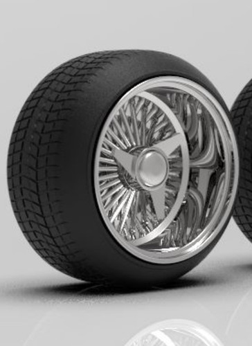 1:25 Dayton 15 inch Reverse Stretched Tires | 3DScaleParts
