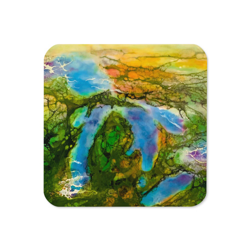 The Great Lakes Cork-back Coaster | WAX ON CREATIONS