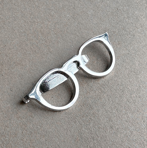 Silver Spectacles Tie Clip | ODA