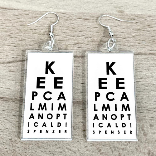 Optical Dispenser Eye Chart Earrings | ODA