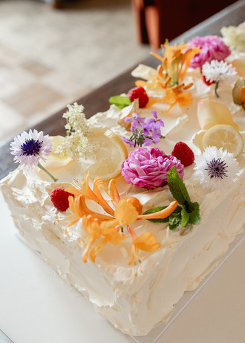 Floral Sheet Cake | Birch House Bakery