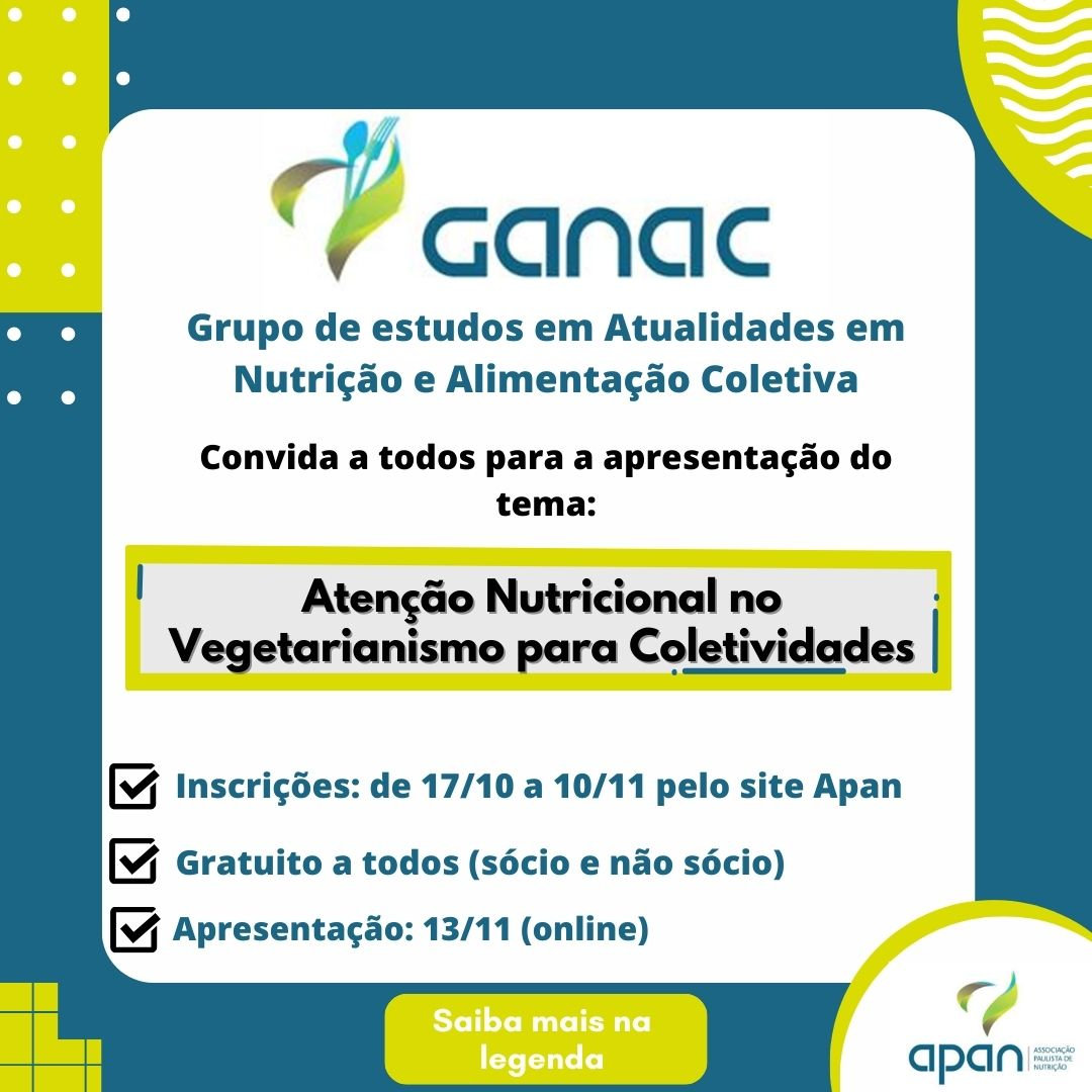Grupo de estudos em Atualidades em Nutrição e Alimentação Coletiva ...