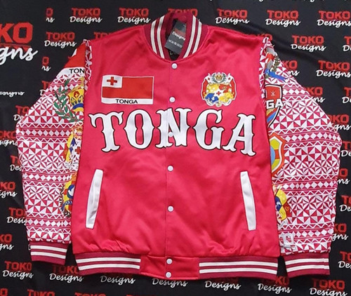 HOT PINK TONGAN BOMBER JACKET MMT | tokodesigns