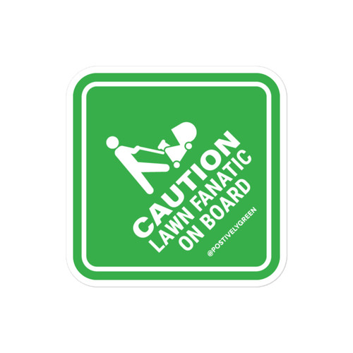 Caution Sticker 01 Green | Positively Green