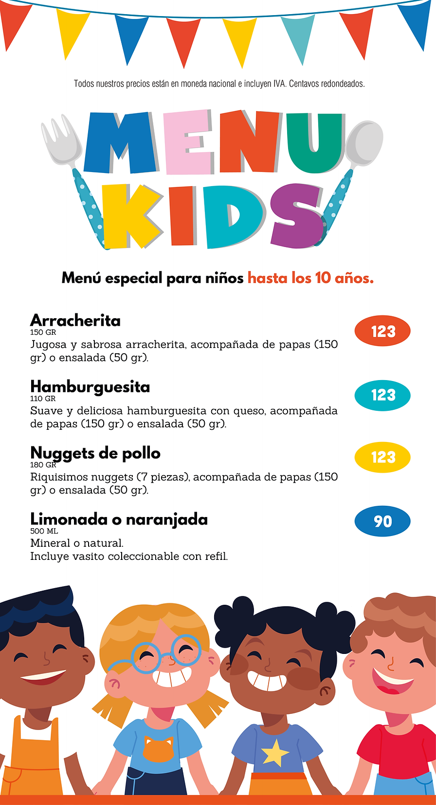 Menú Niños | Menu Digital