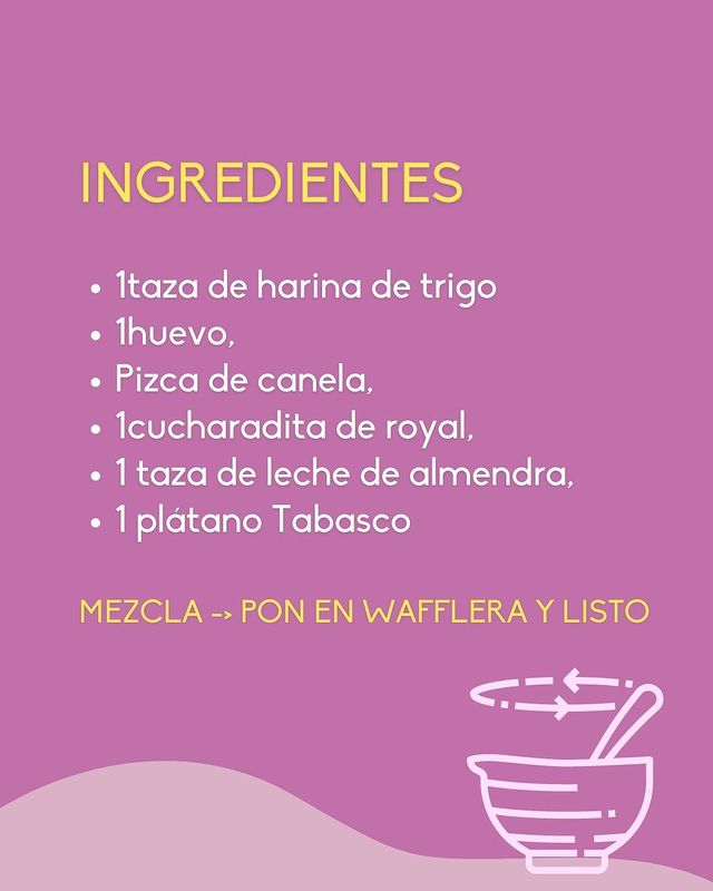 Receta: Waffles de colores