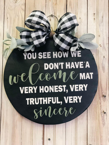 Very Sincere Welcome Door Hanger 🧑‍🎨 | #OurDarlingCreations