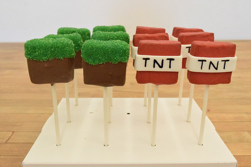 6 TNT Cake Pops OR 6 Grass Block Cake Pops | sugarbabiesbakeshop