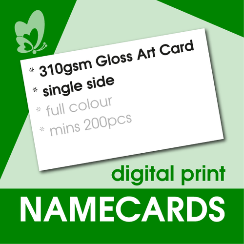 Digital Print Name Cards - 310gsm Gloss Art Card (SS) | vzprint (online)