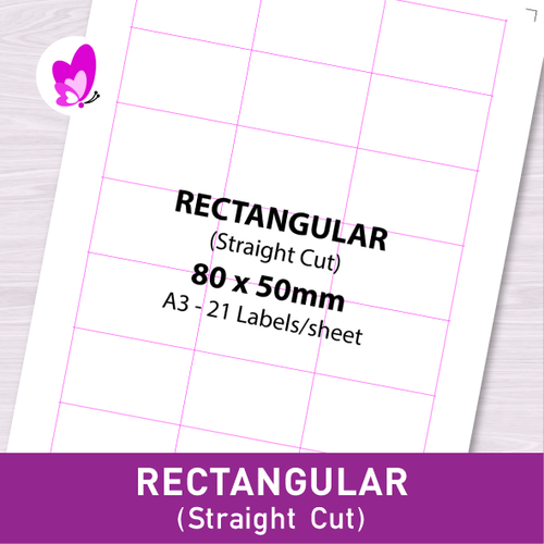 Label Sticker - RSC 80mm x 50mm (21pcs/set A3) | vzprint (online)