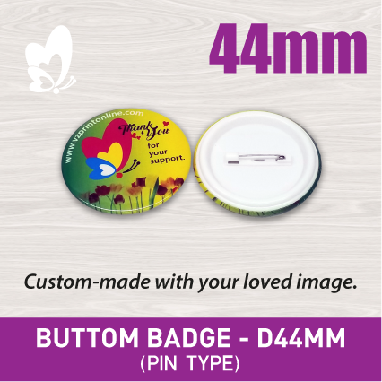 BUTTON BADGE - PIN (R44mm) | vzprint (online)