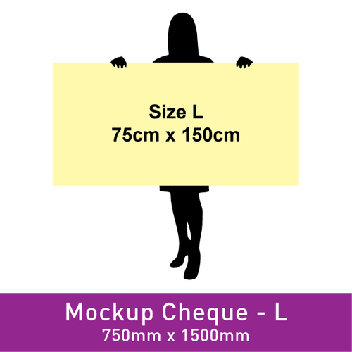 Mockup Cheque - L (750mm x 1500mm) | vzprint (online)