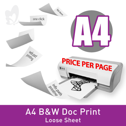 B&W Document Print - A4 (per page) | vzprint (online)