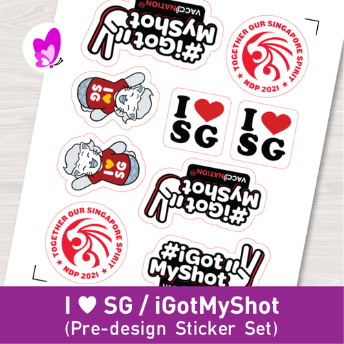 SG STICKER SET (I SG / iGotMyShot / NDP 2021) | vzprint (online)