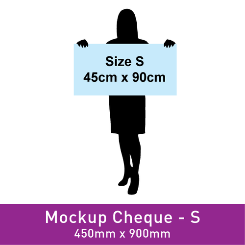 Mockup Cheque - S (450mm x 900mm) | vzprint (online)
