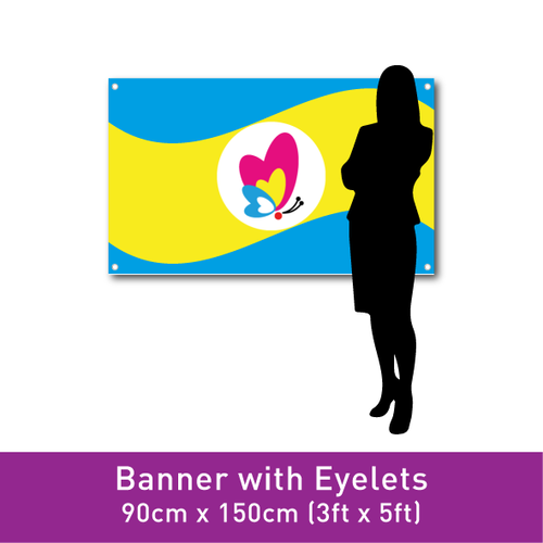 PVC Banner (with Eyelets) - 90cm x 150cm (3ft x 5ft)