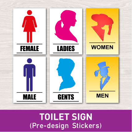 STICKER SIGN - TOILET SIGN | vzprint (online)