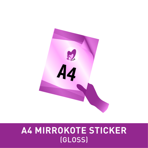 Sticker Poster - A4 Mirrokote (210x297mm)