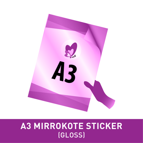 Sticker Poster - A3 Mirrokote (297x420mm)