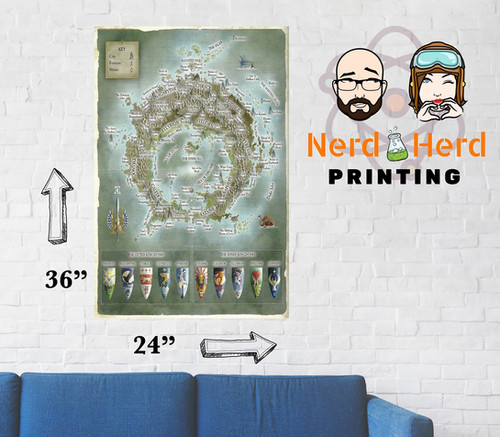 Warhammer Ulthuan Map | Nerd Herd Printing