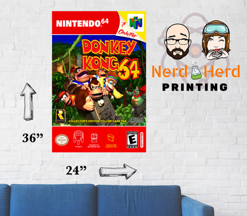 Donkey Kong 64 Poster | Nerd Herd Printing