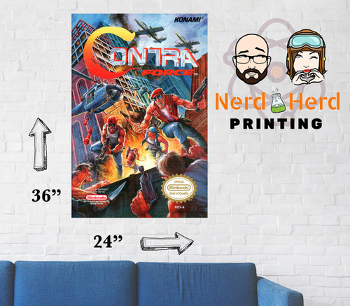 Contra Force NES Box Cover Poster | Nerd Herd Printing