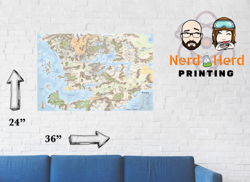 Forgotten Realms Faerun Map D&D 3E | Nerd Herd Printing