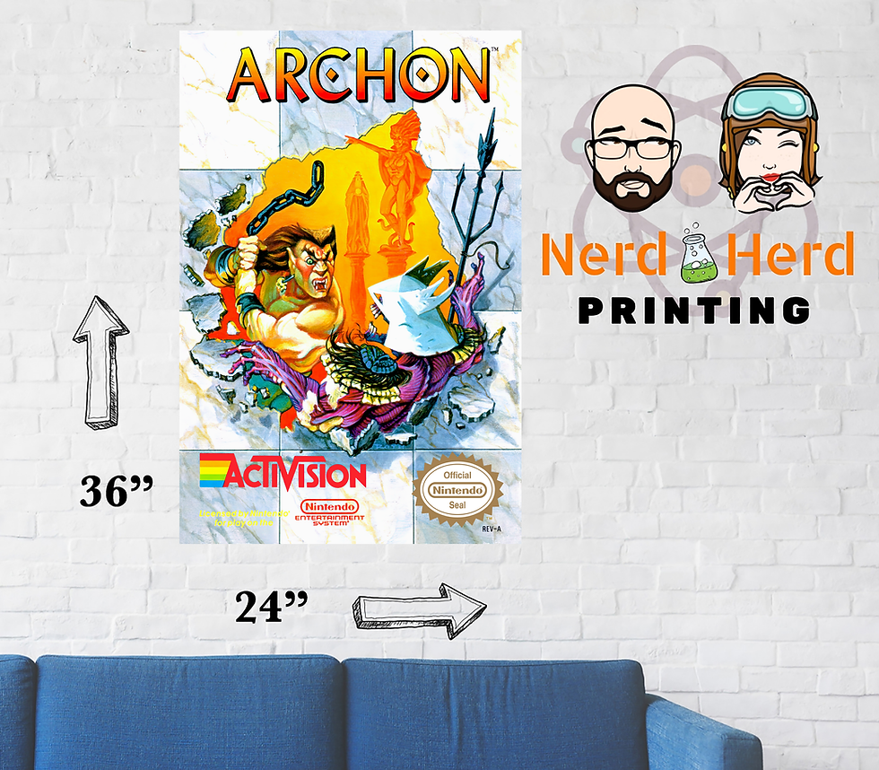 Archon NES Cover Poster | Nerd Herd Printing