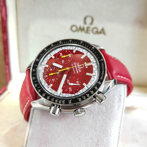 Omega Speedmaster Reduced Michael Schumacher Racing Red | IDN Watch ...